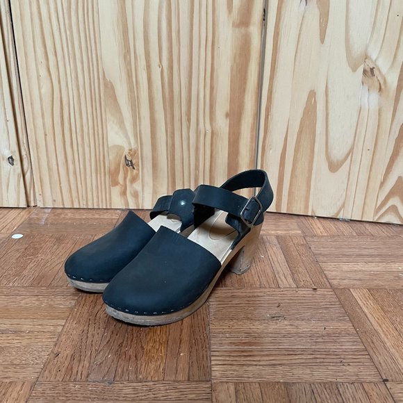 Bryr | Shoes | Bryr Emma Clogs In Ink High Heel Size 37 | Poshmark